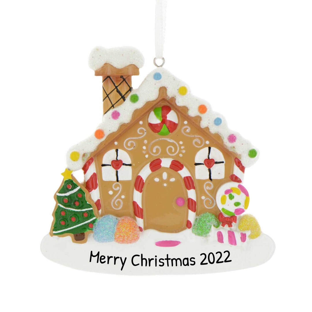 Personalized Gingerbread House Ornaments for Christmas Tree ...