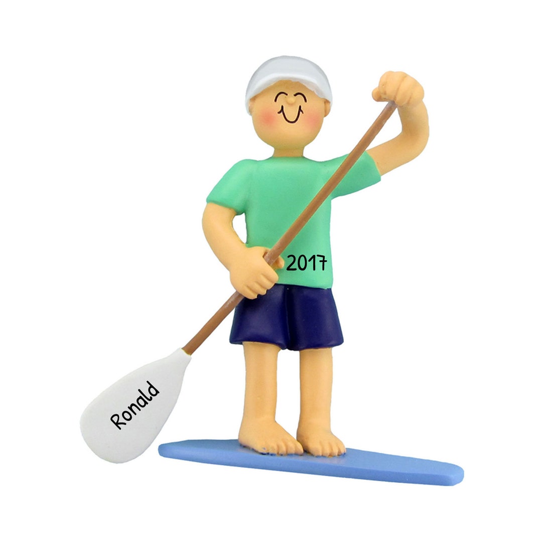 Personalized Paddle Board Ornament - Beach Ornaments, Surfboard ...