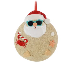 Christmas in July Ornament, Santa in July Ornament, Personalized Beach ...