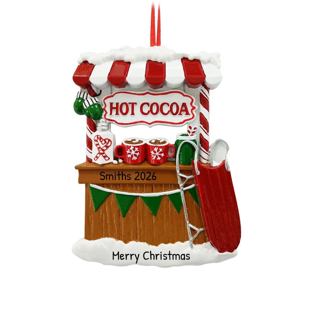 Personalized Hot Cocoa Ornament, Hot Chocolate Ornament, Hot Coffee ...