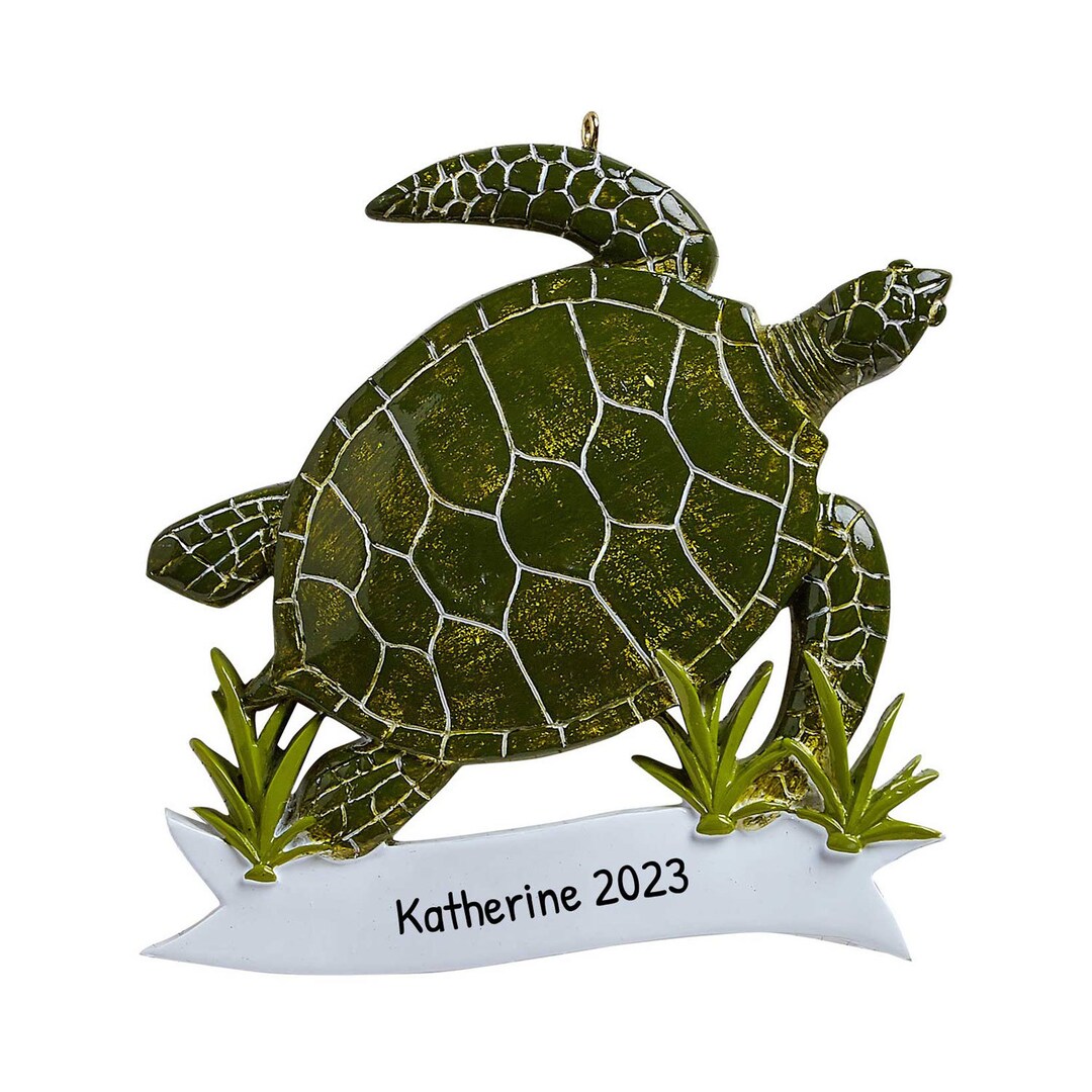 Personalized Sea Turtle Christmas Ornament - Sea Turtle for Christmas ...
