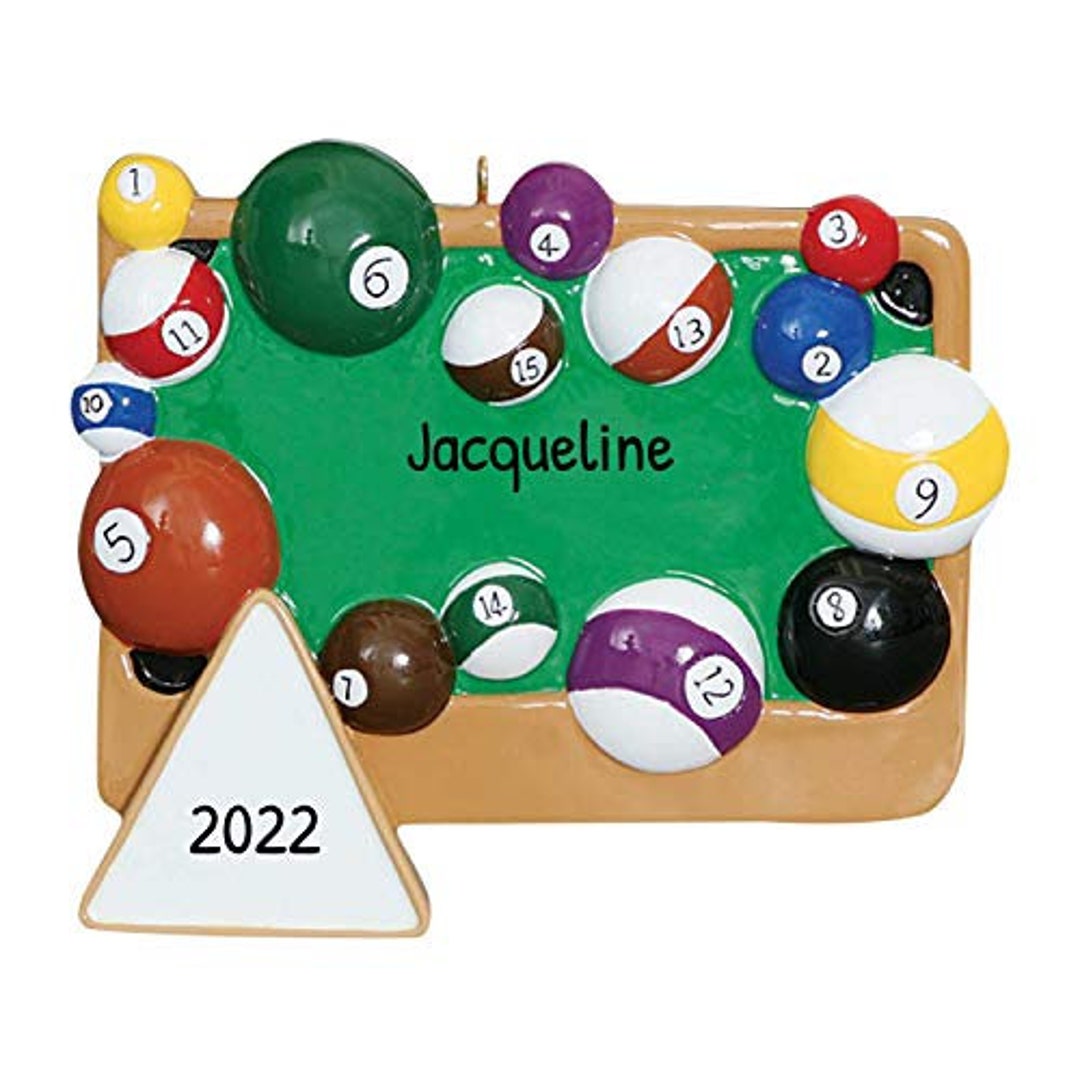 Personalized Billiards Christmas Tree Ornament 2020 Pool - Etsy