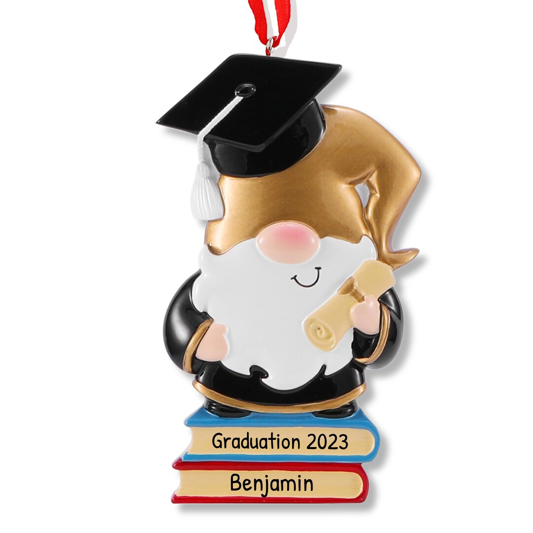 Gnome Santa Graduated Ornament, Graduated Ornament, Personalized ...