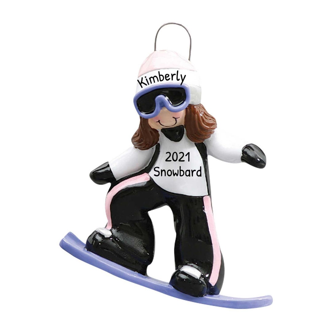 Snowboard Ornament, Snowboarding Ornament, Personalized Ornaments ...