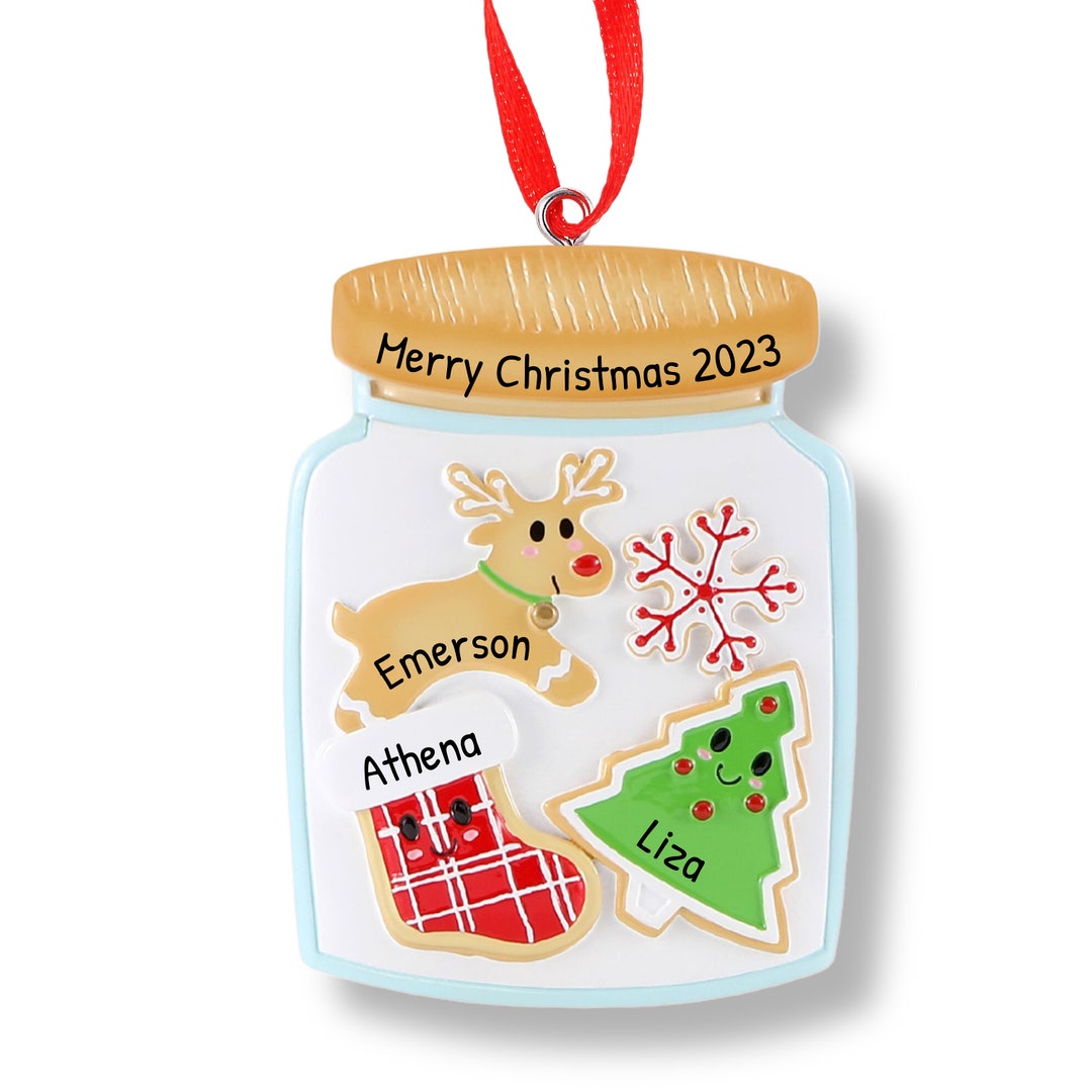2023 Christmas Ornament, Personalized Jar With Christmas Ornaments ...