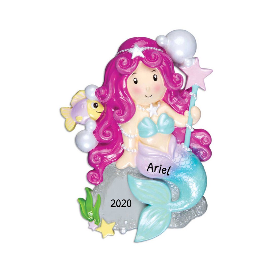 Personalized Mermaid Christmas Ornaments - Mermaid Ornament, Mermaid ...