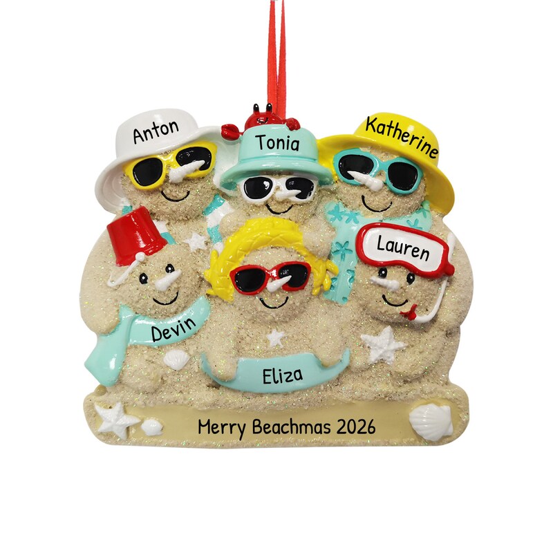 Beach Ornament Family 6 - Etsy