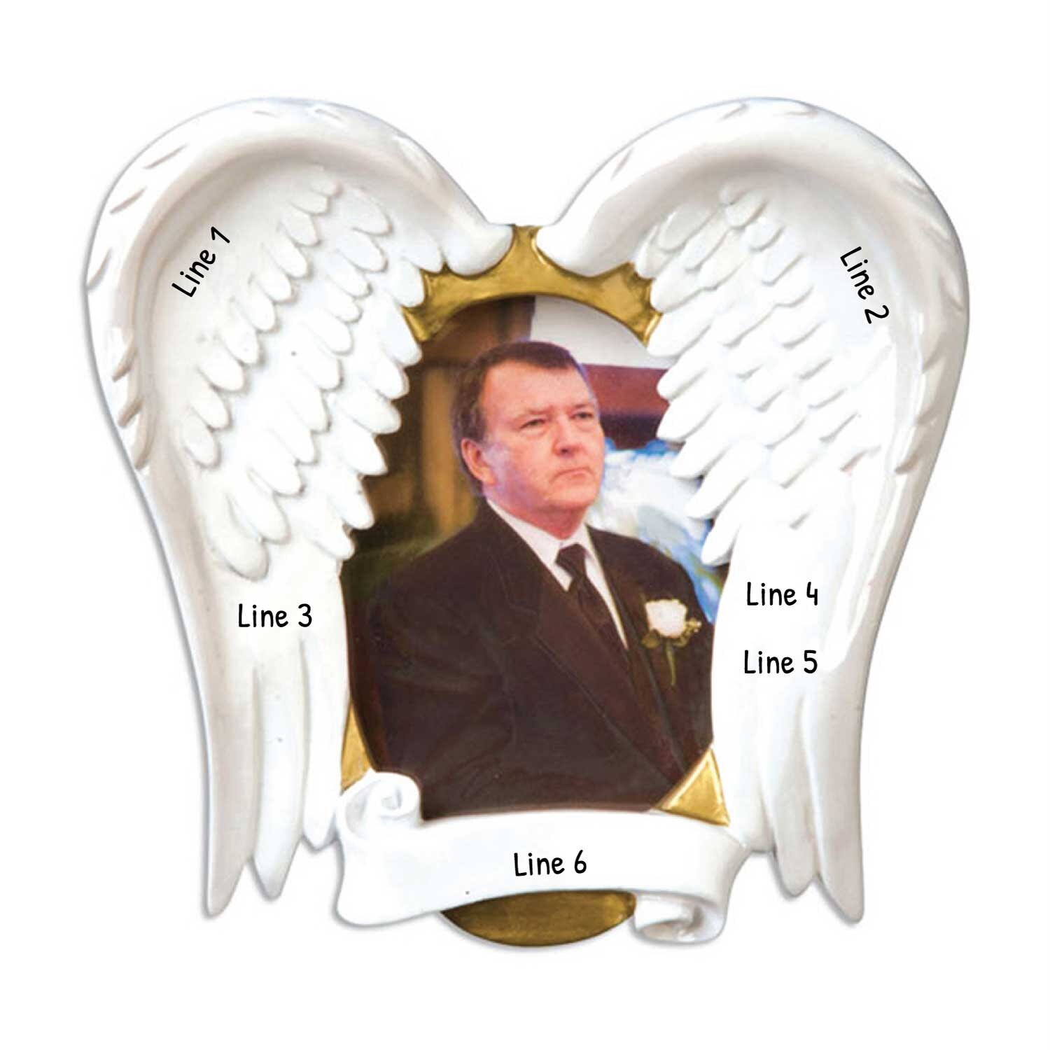 Personalized Memorial Picture Frame Christmas Ornament Custom | Etsy