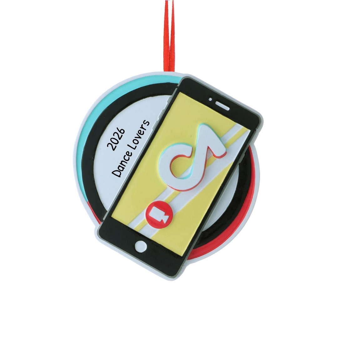 Personalized Tik Tok Ornament, Teen iPhone Ornament, Cell Phone ...