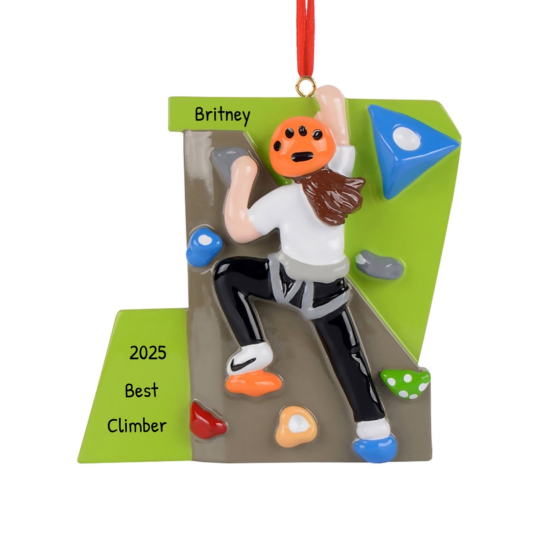 Personalized Rock Climbing Ornament - Rock Climber Ornament - Wall ...