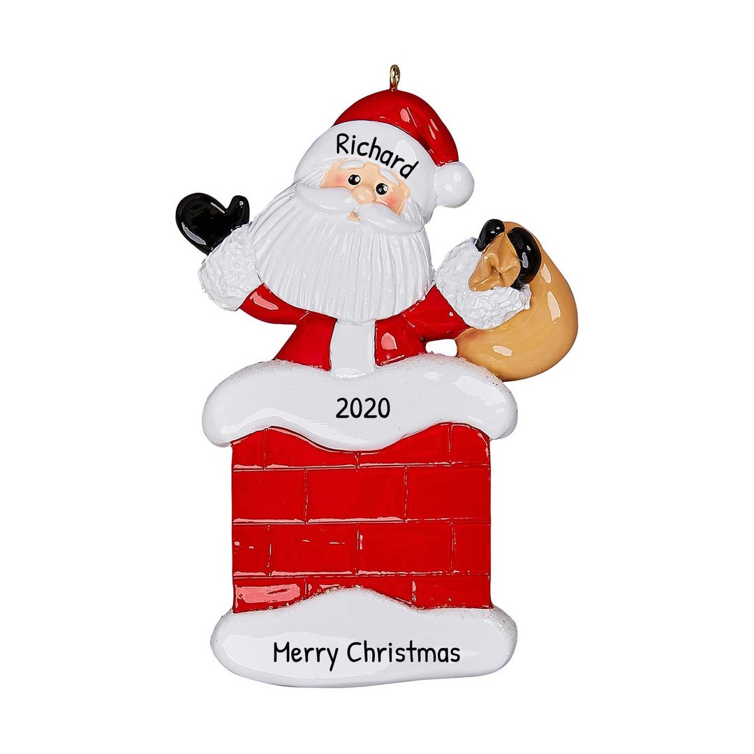Personalized Christmas Santa Ornament, Santa Claus Ornament, Christmas ...