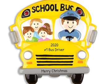 School Bus Ornament Ceramic Porcelain Holiday Ornament - Etsy