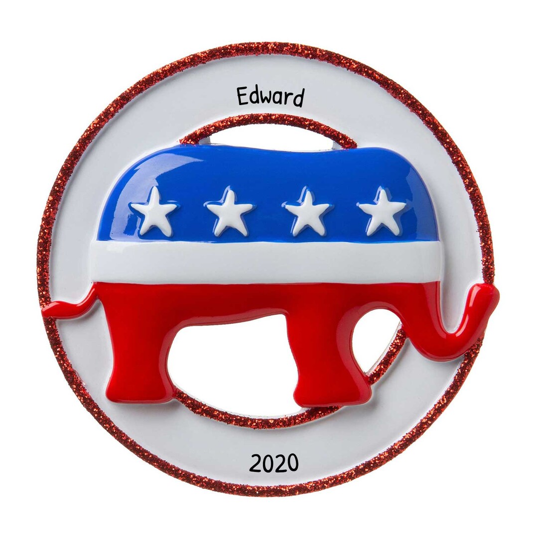 Personalized Republican Elephant Ornament, Political Ornaments, MAGA ...