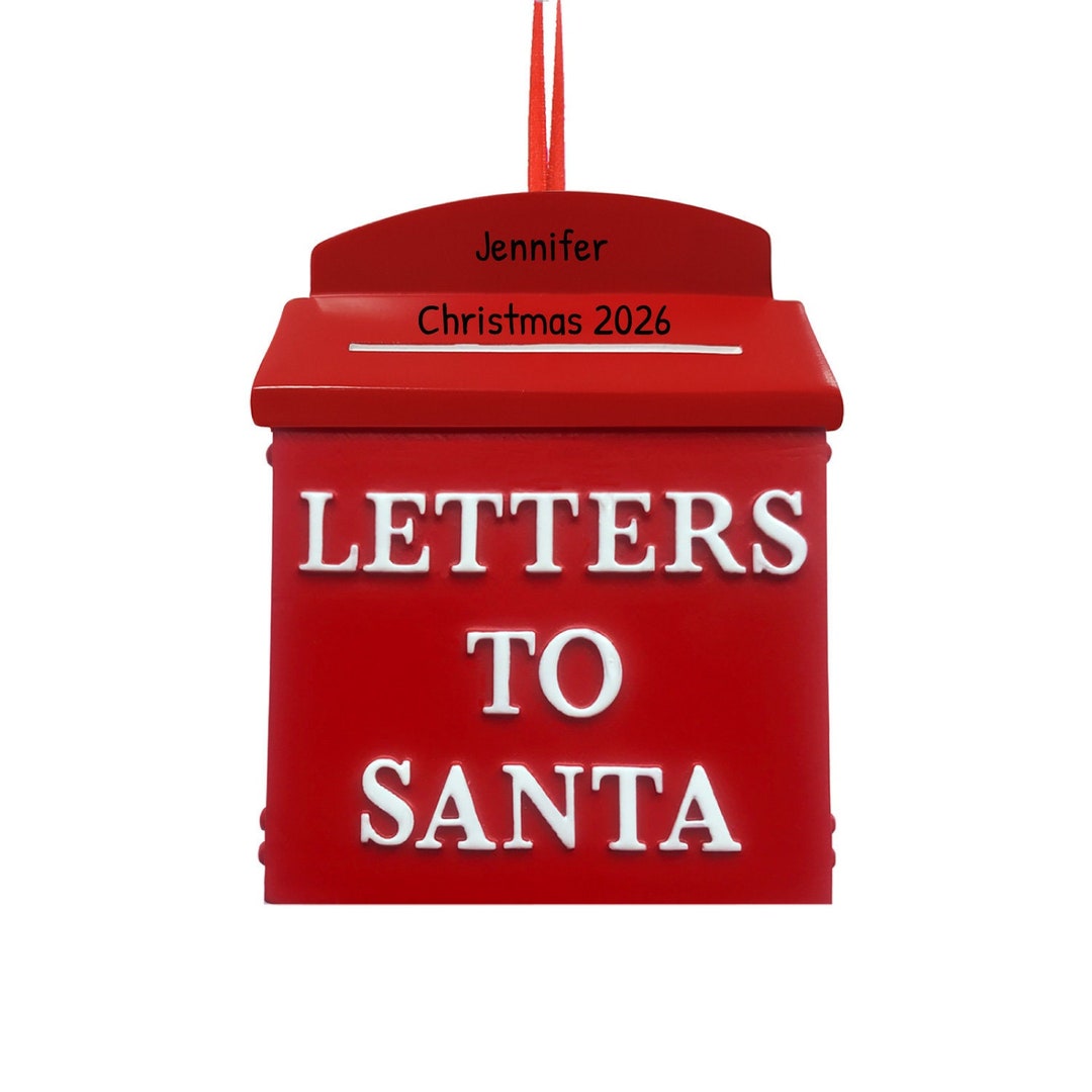 Personalized Letters to Santa Mailbox Christmas Ornament, Christmas ...