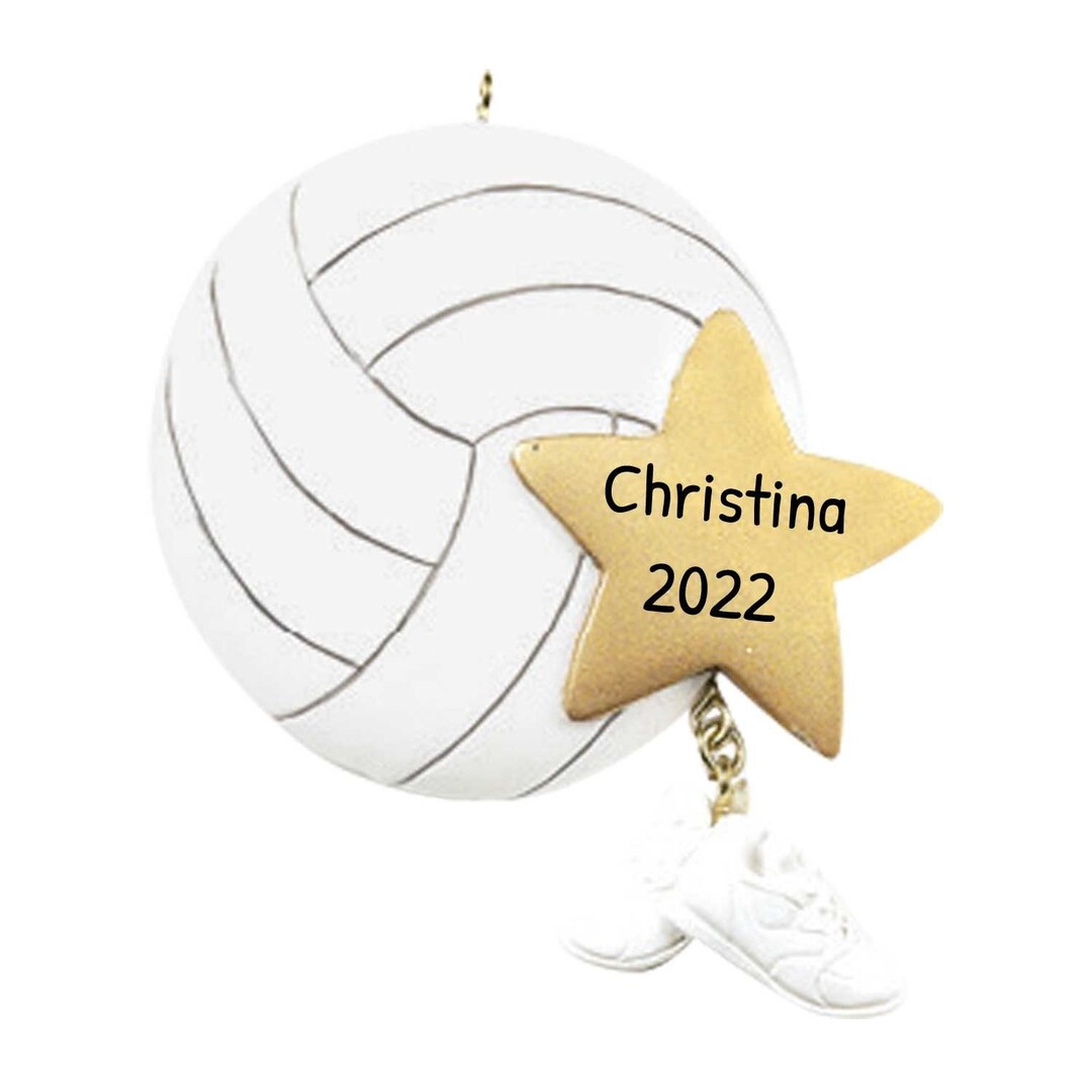 Personalized Volleyball Ornament for Christmas Tree - Volleyball Gift ...