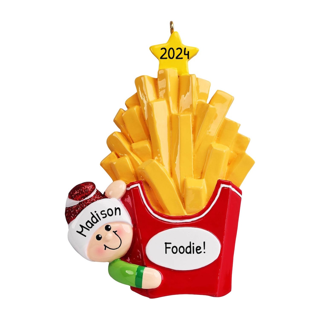 French Fries Ornament, Personalized Ornament, Funny Christmas Ornaments ...