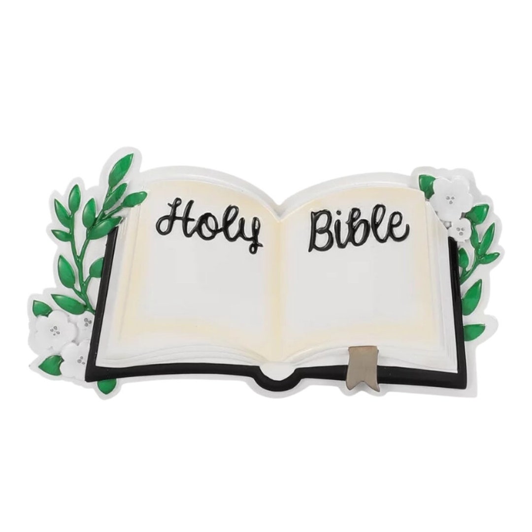 Holy Bible Ornament, Religious Ornament, Nativity Ornament, First ...