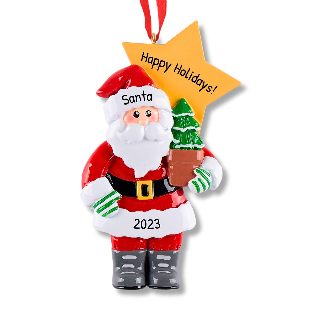 Father Christmas Decor, Personalized Santa Ornament, Adorable Xmas ...