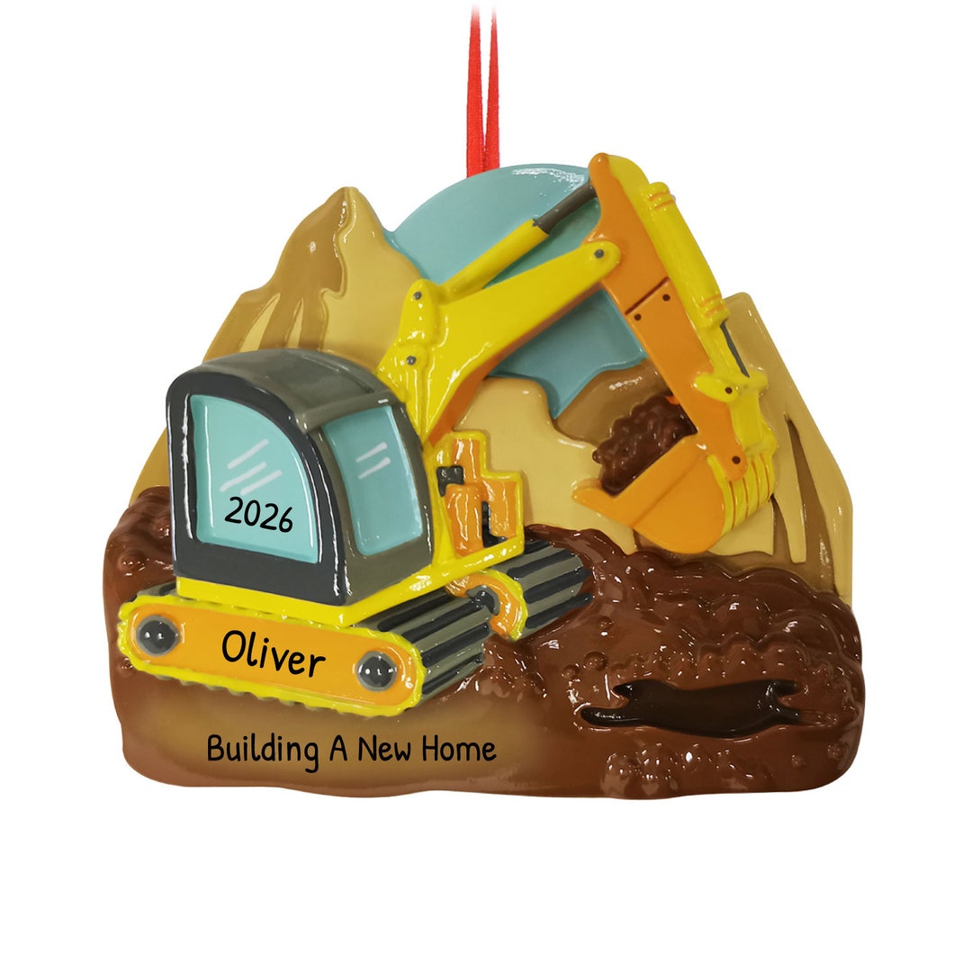 Personalized Bulldozer Christmas Ornament - Excavator Christmas ...