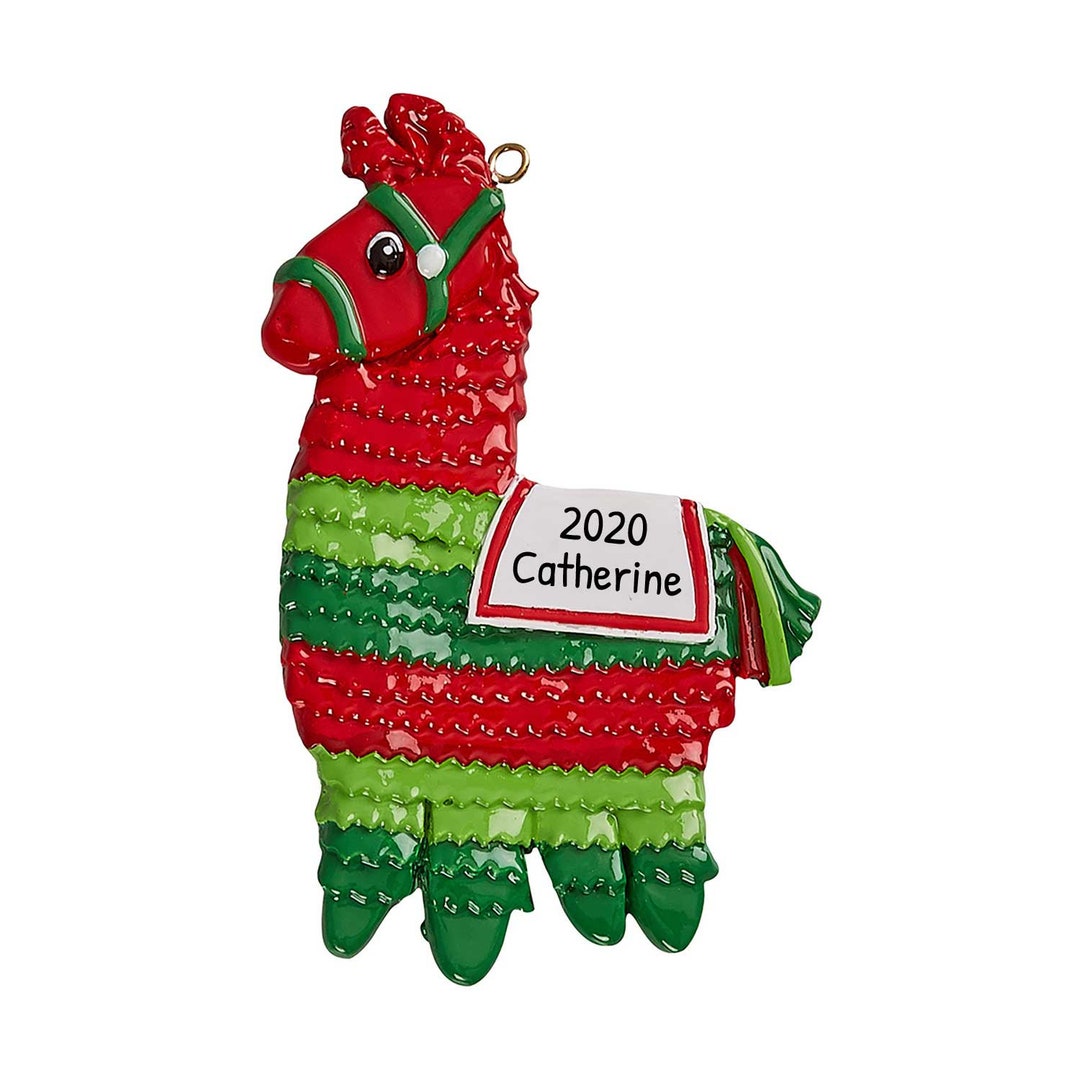 Personalized Llama Pinata Christmas Ornament - Christmas Llama, Alpaca ...