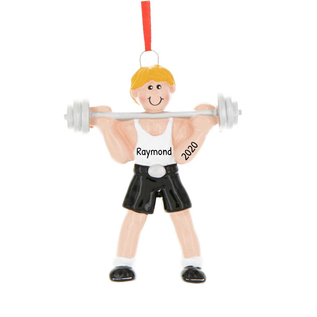 Weight Lifting Ornament, Workout Ornament, Crossfit Ornament, Gym ...