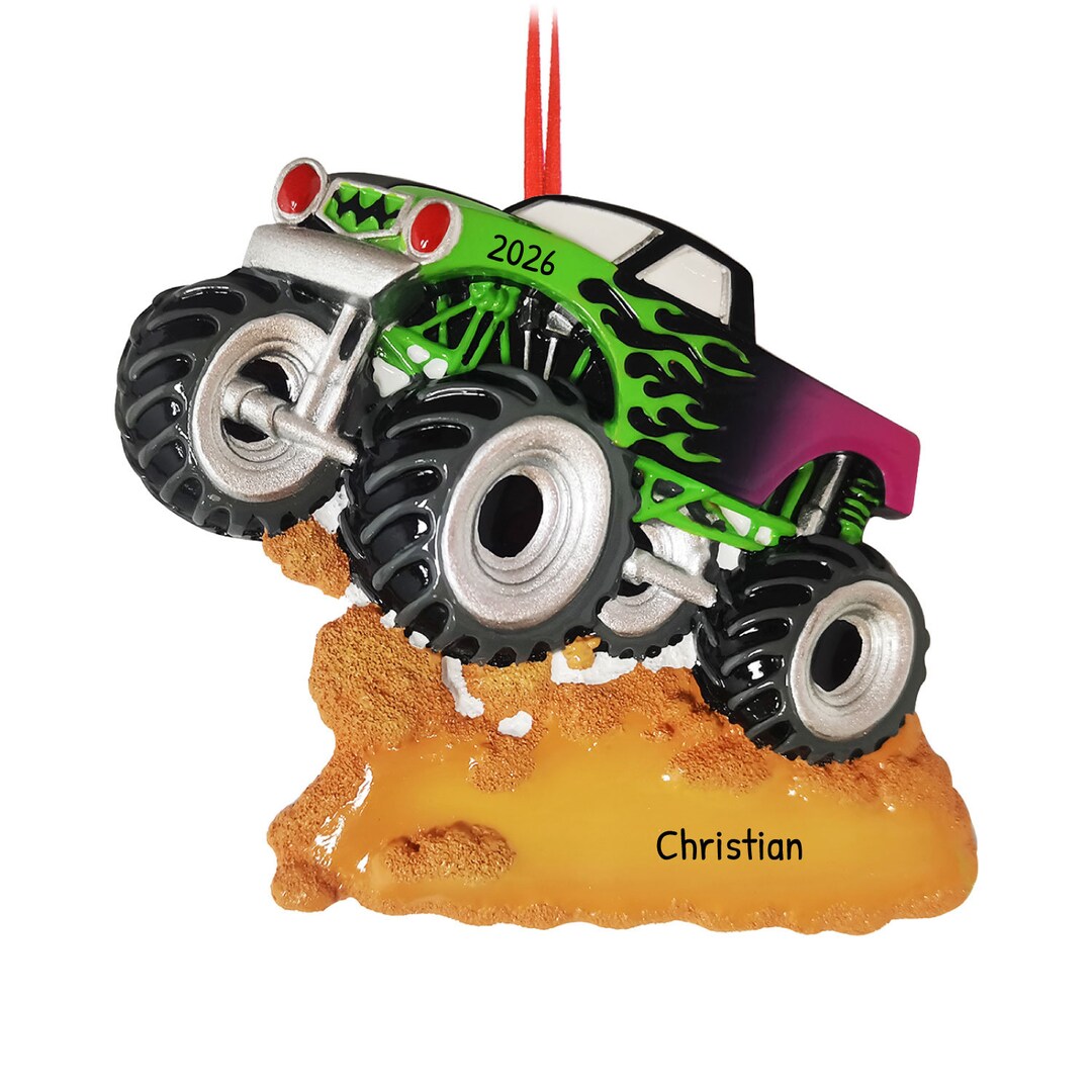 Personalized Monster Truck Christmas Ornament, Monster Truck for ...