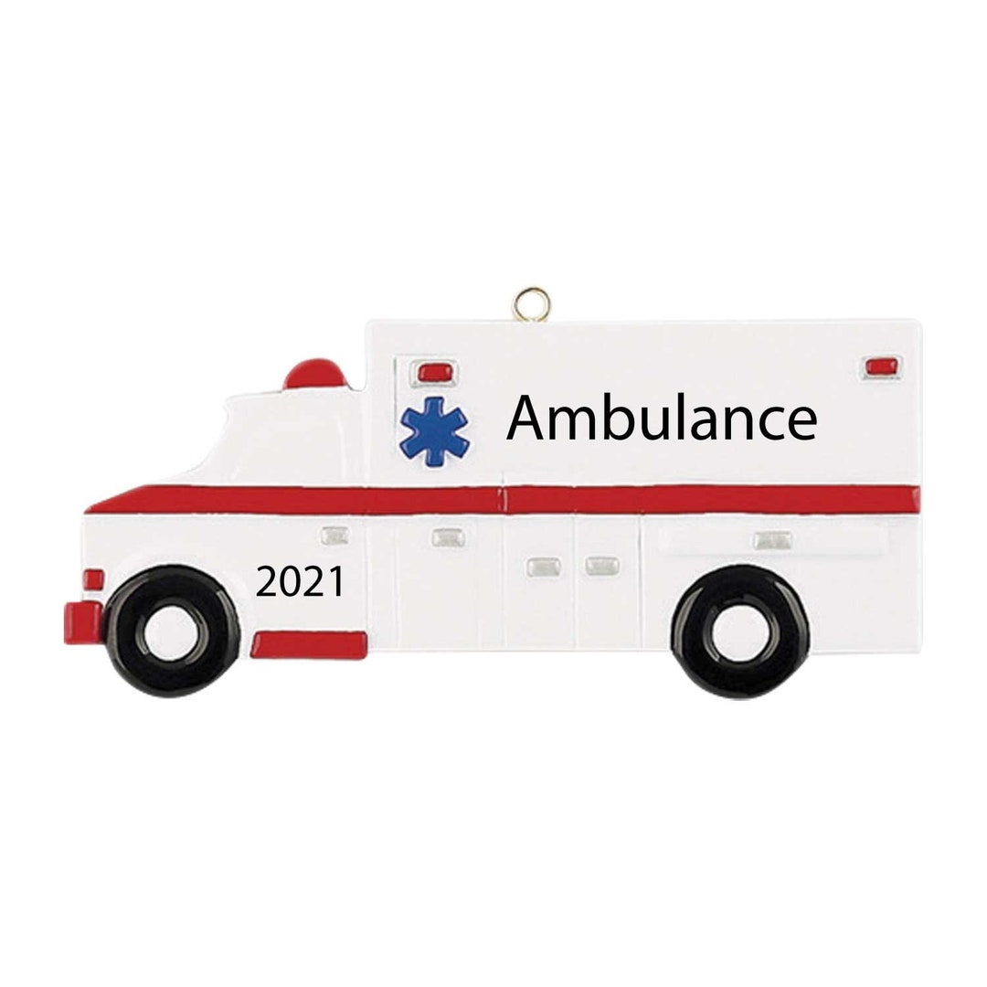 Personalized Ambulance Ornament - EMT Ornament, Medical Ornament ...