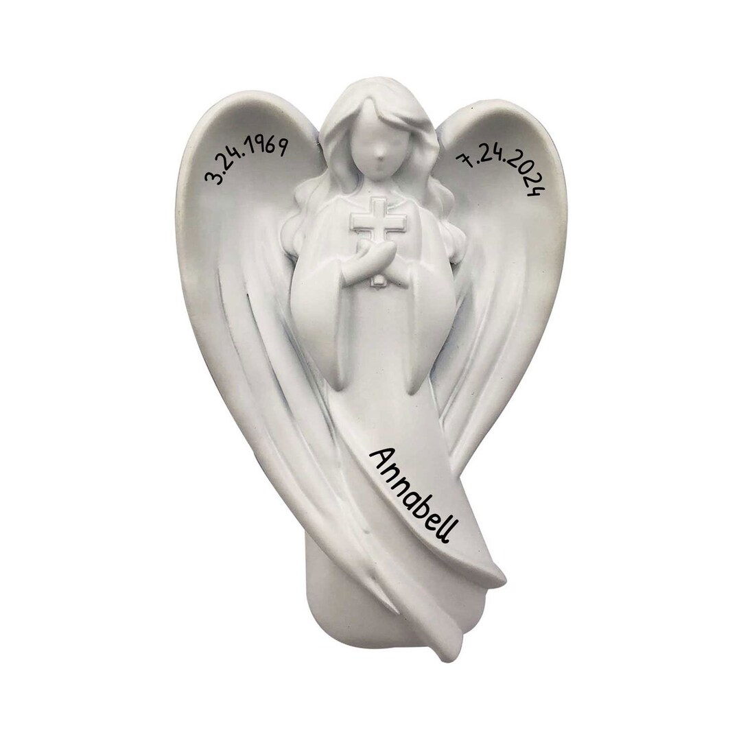 Personalized Angel Ornament, Memorial Angel Statue Ornament, Customized ...