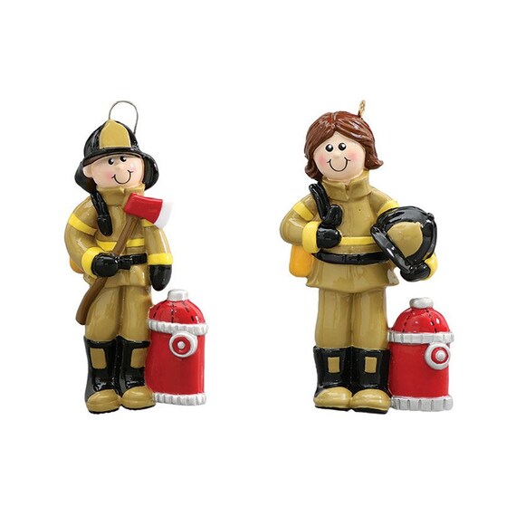 Personalized Firefighter Ornament Firefighter Christmas | Etsy