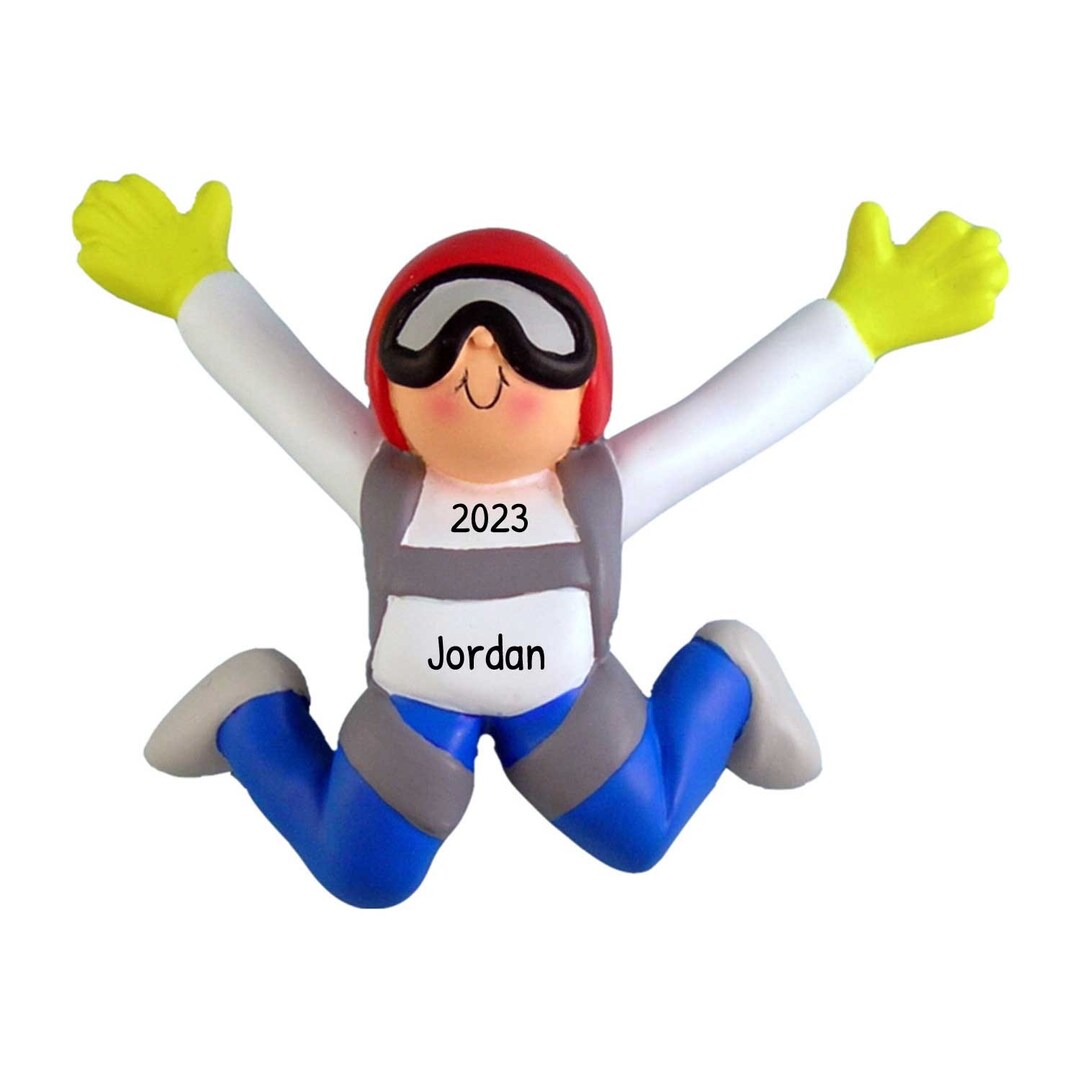 Personalized Skydiving Ornament, Parachute Jump Ornament, Skydiver ...