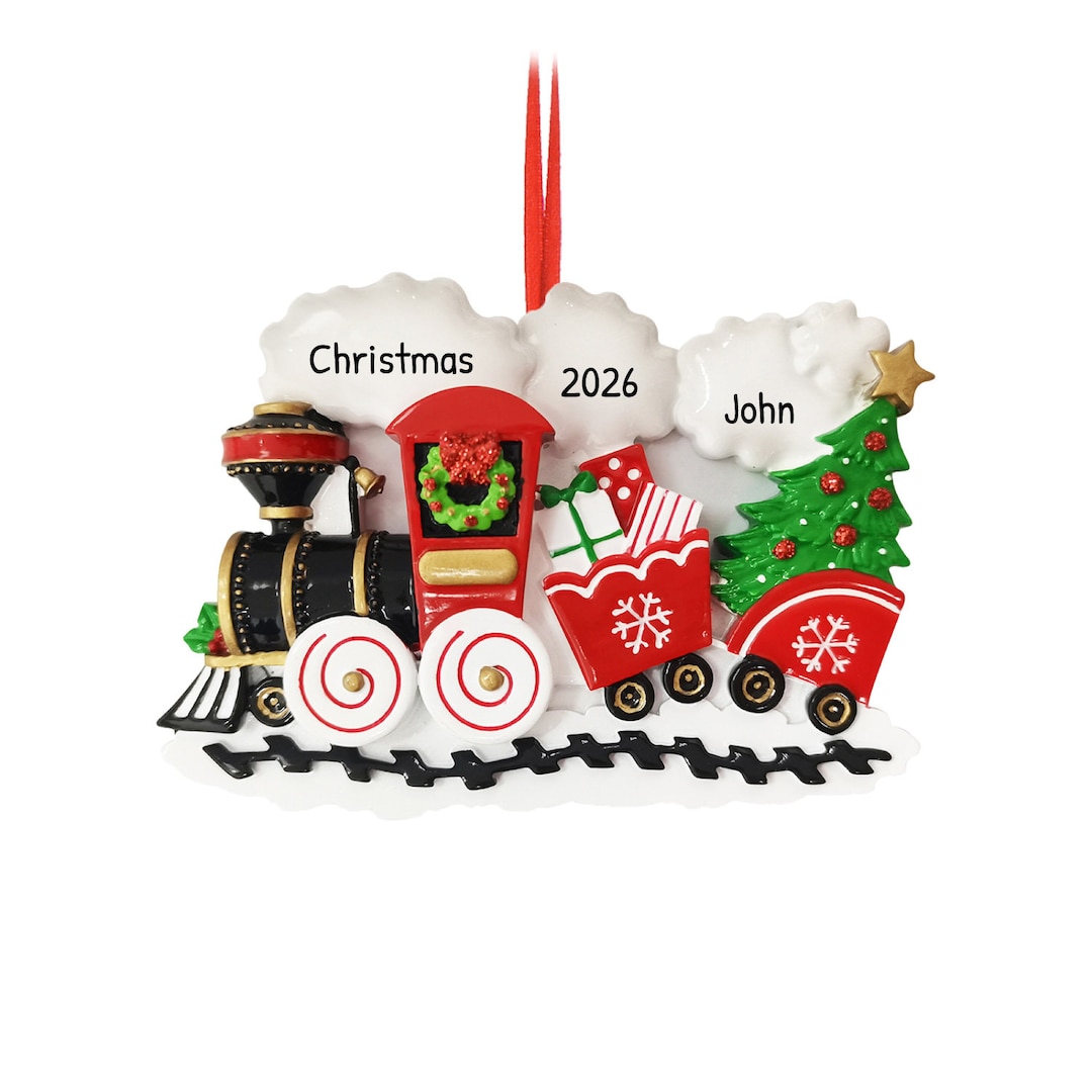 Personalized Locomotive Train Ornament 2023 - Train Christmas Ornament ...