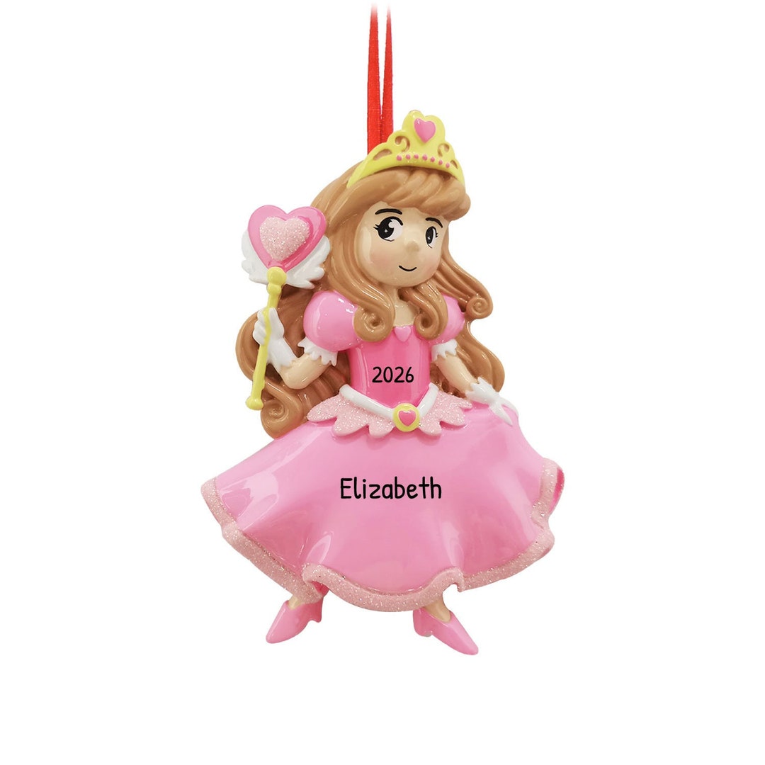 Personalized Princess Ornaments, Princess Christmas Ornaments, Girly ...