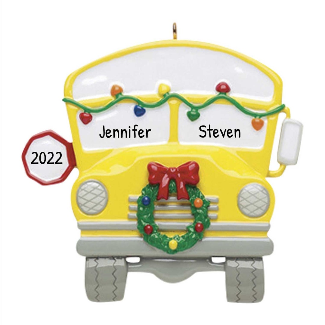 Personalized School Bus Ornament - School Bus Driver Appreciation Gifts ...