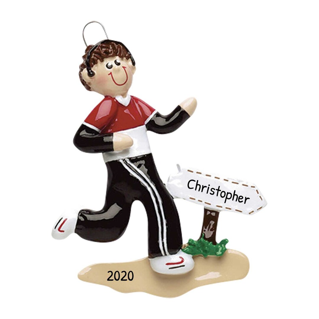 Personalized Running Ornaments for Christmas Tree - Jogger Ornament ...