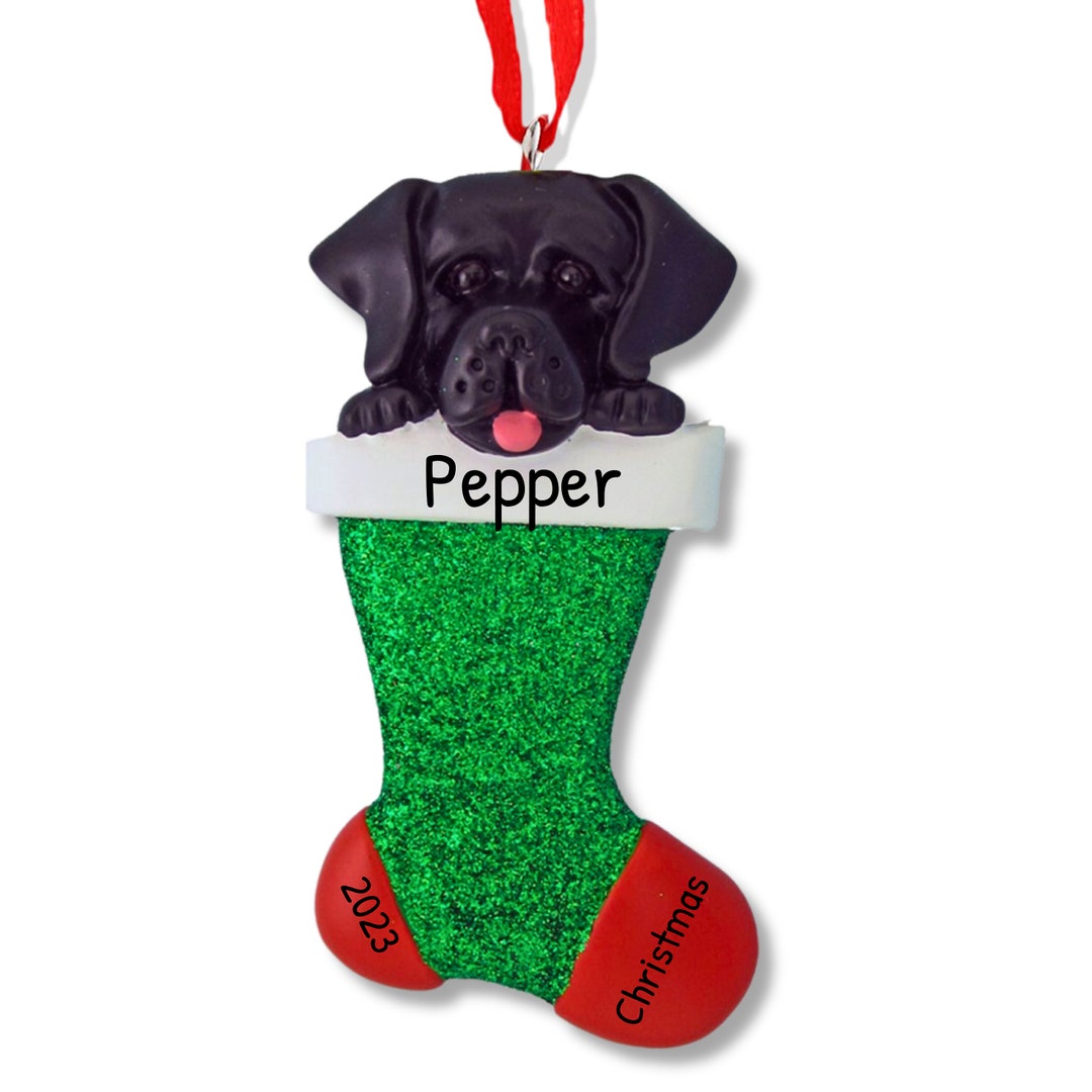 Black Labrador Retriever Ornament, Custom Black Lab Trinket, Black Lab ...