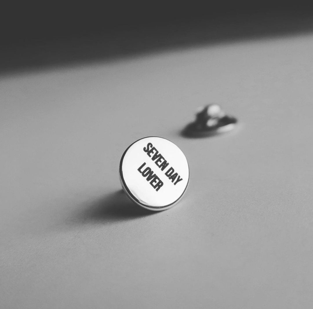 Pin Badge Laser Engraved Logo, Sterling Silver Badge, Personalised Pin ...