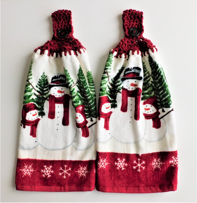 Christmas Hand Towel for Kitchen Oven Door Towel Set of 2 - Etsy