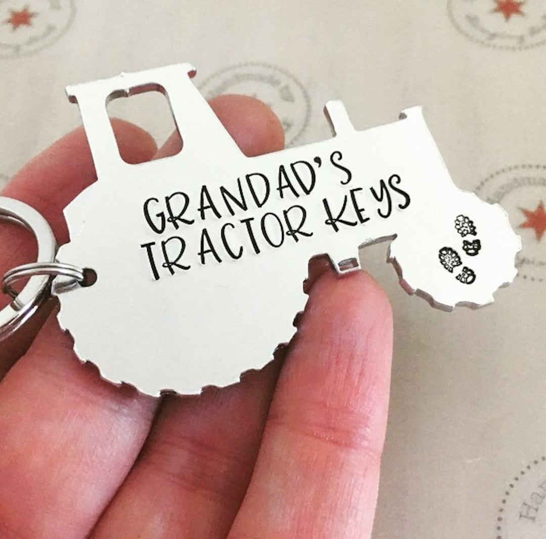 Personalised Tractor Keyring, Tractor Driver Gift, Gifts for Farmers ...
