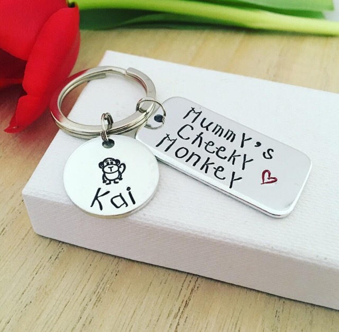 Gifts for Mummy, Mommy's Cheeky Monkeys, Personalised Keyring ...