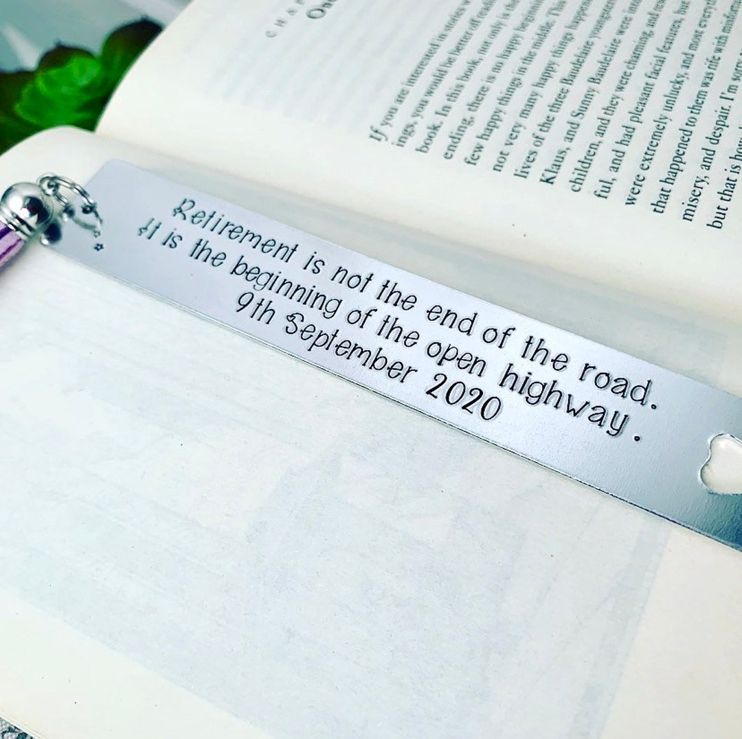 Retirement Bookmark, Personalised Retirement Gift, Sorry You're Leaving ...