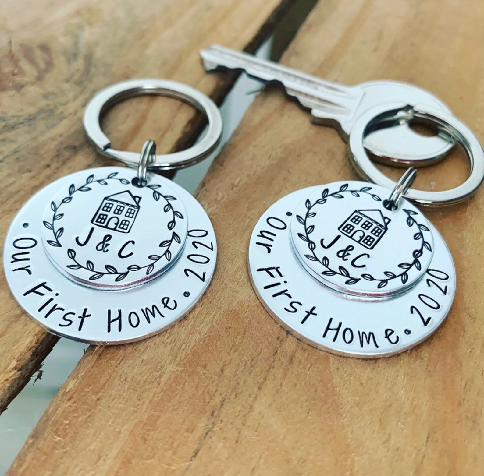 Silver Our First Home Keyring Moving in Together Keychain - Etsy UK