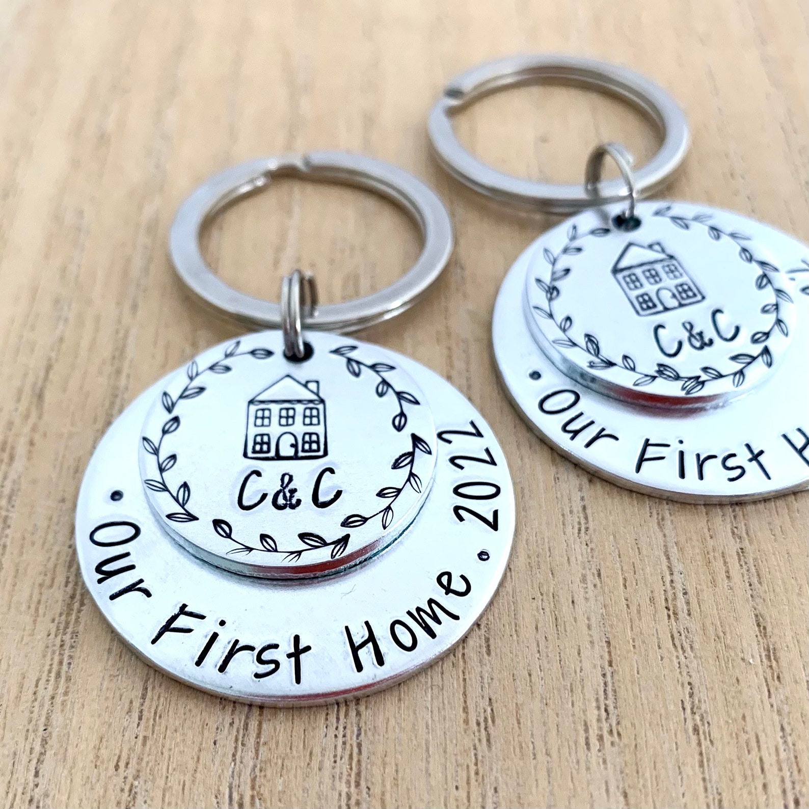 Silver Our First Home Keyring Moving in Together Keychain - Etsy UK