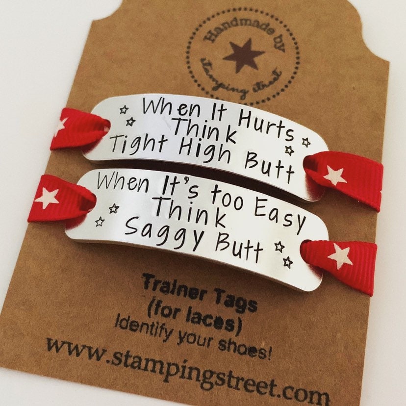 Personalised Trainer Tags Shoe Accessory Running Motivation - Etsy UK