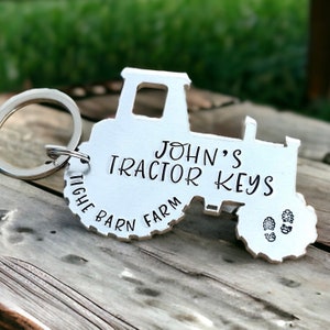Personalised Tractor Keyring, Tractor Driver Gift, Gifts for Farmers ...
