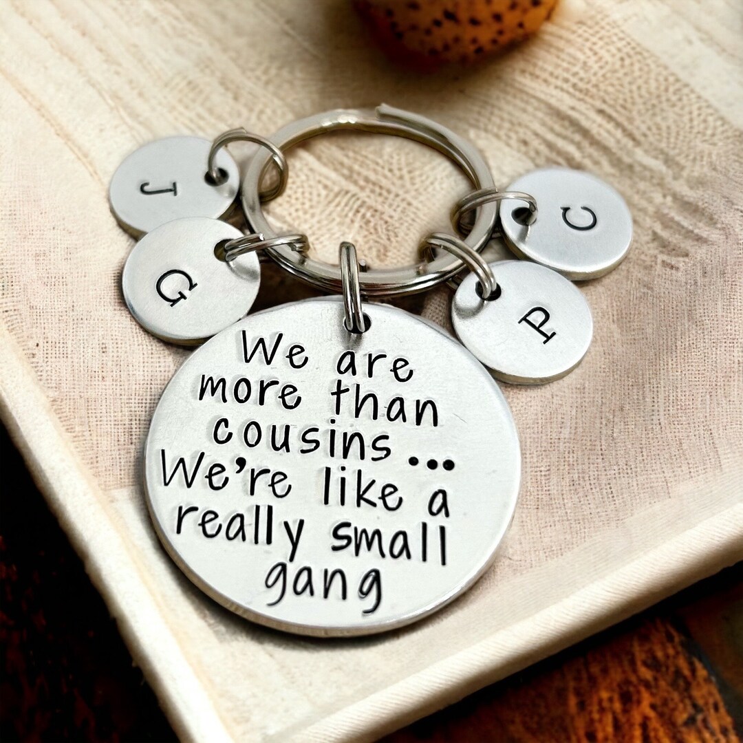 Gifts for Cousins, Personalised Initials Keyring, Personalized Cousin ...