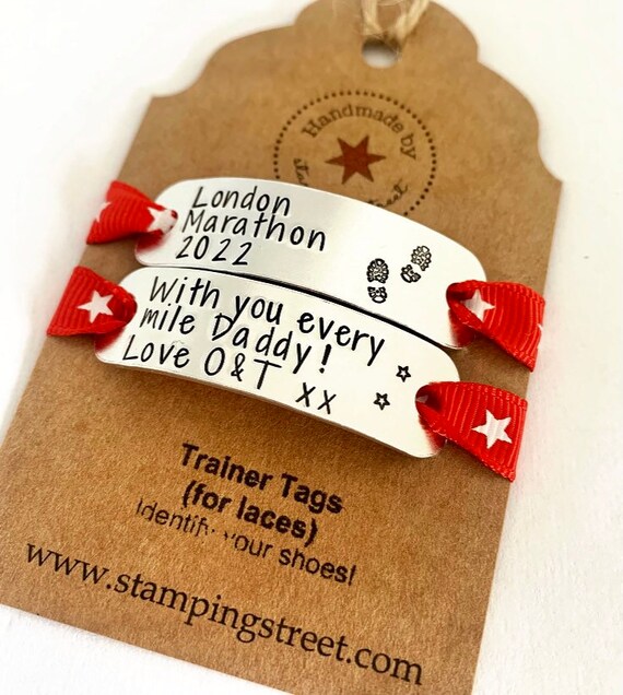 Personalised Trainer Tags Shoe Accessory Running Motivation - Etsy UK