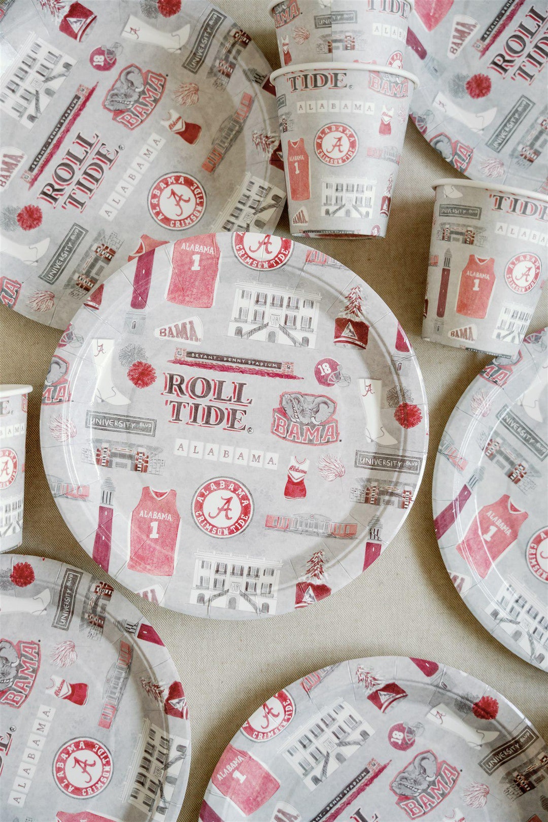 The University of Alabama Paper Plate Pack - Etsy