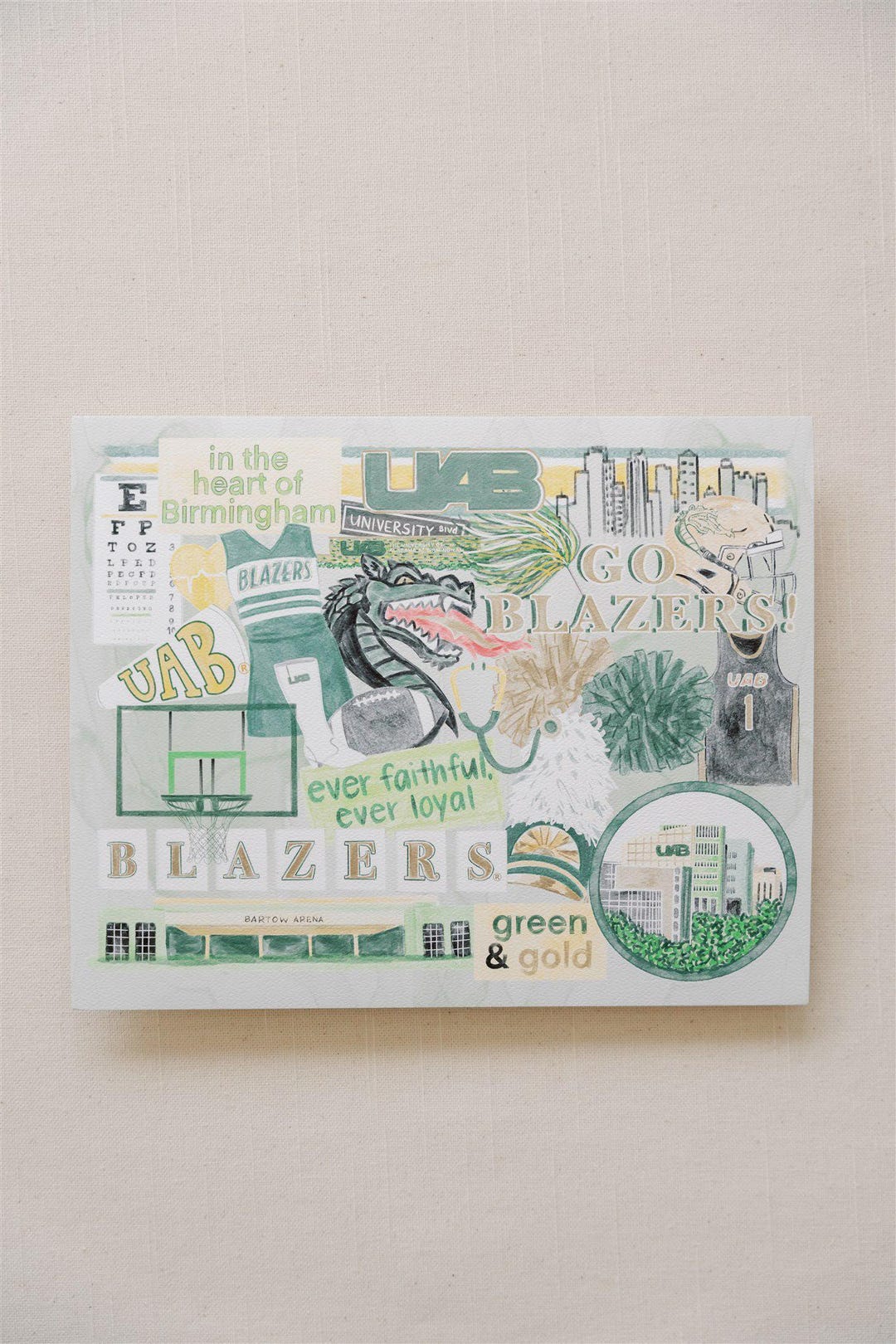 Licensed UAB Collage Print - Etsy