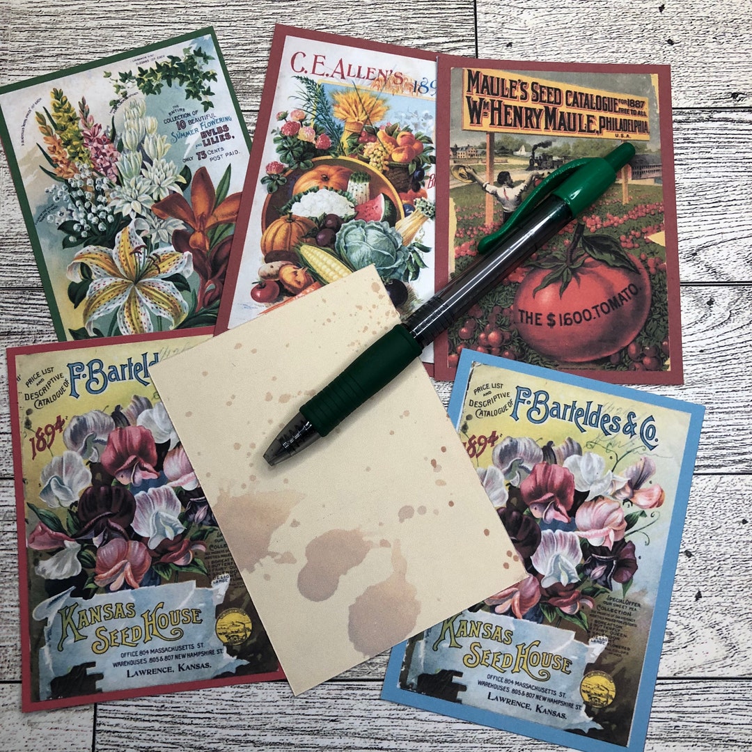 Seed Packet Journal Cards, Ephemera, Planner, Journaling Card - Etsy
