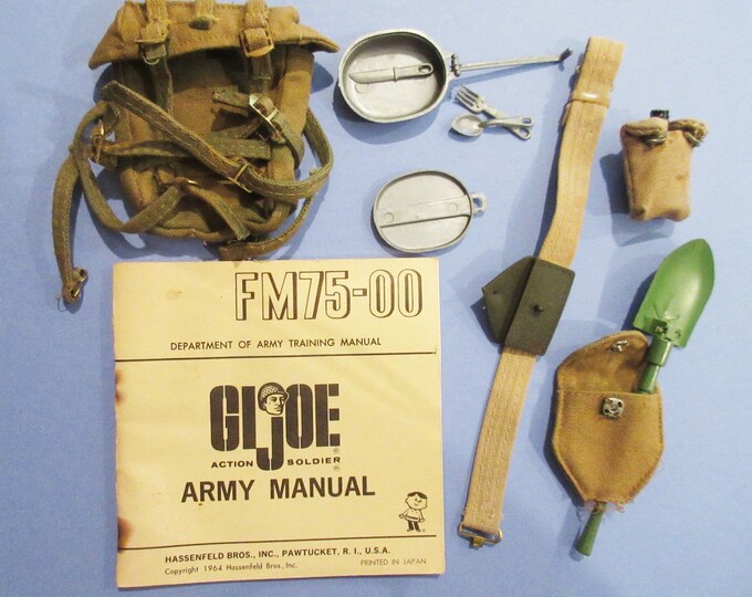 1964 Hasbro GI Joe Combat Field Pack Accessories With Army Manual - Etsy